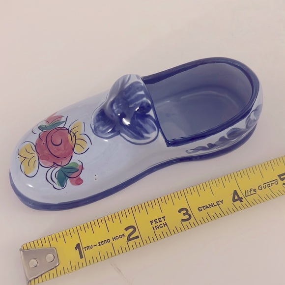 Hand Painted Shoe | Accents | Vintage Ceramic C96s Blue Hand Painted ...